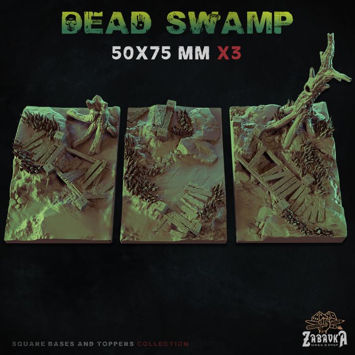 3D Printable Dead Swamp [Square] - Bases and Toppers (OLD World) by ...